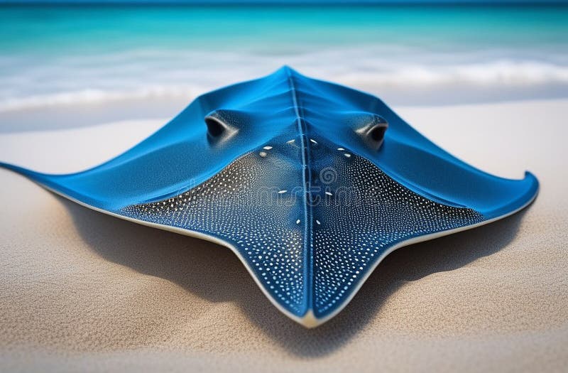 Stingray on the Ocean Floor Stock Illustration - Illustration of diving ...