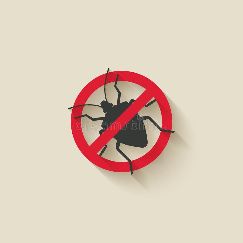 Stink Bug Silhouette. Pest Icon Stop Sign Stock Vector - Illustration ...
