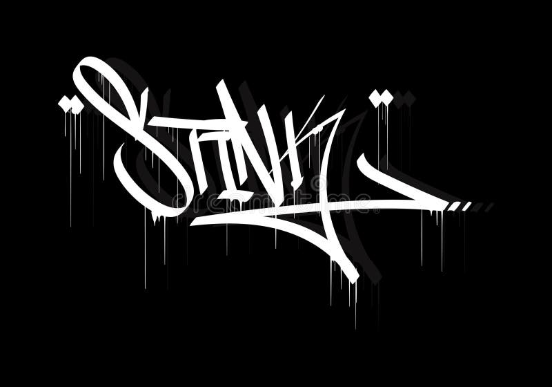 STINK graffiti tag style stock vector. Illustration of abstract - 329623593