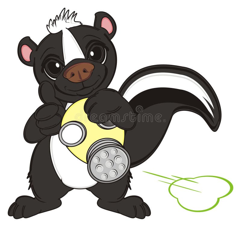 Stinkdier en zijn geur stock illustratie. Illustration of veiligheid ...