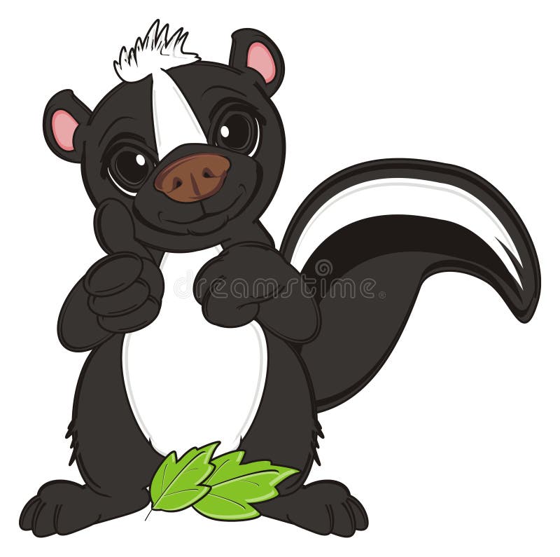 Stinkdier Met Gebaar En Schoon Symbool Stock Illustratie - Illustration ...