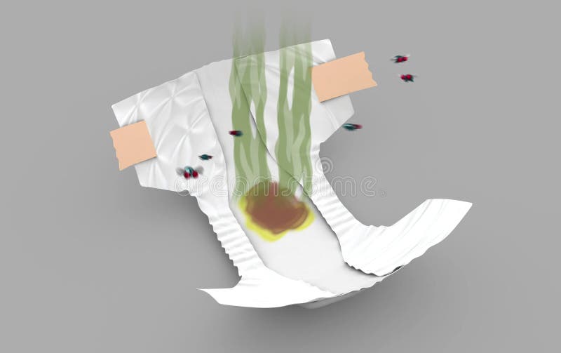 Stinkende Windel vektor abbildung. Illustration von windel - 32830799