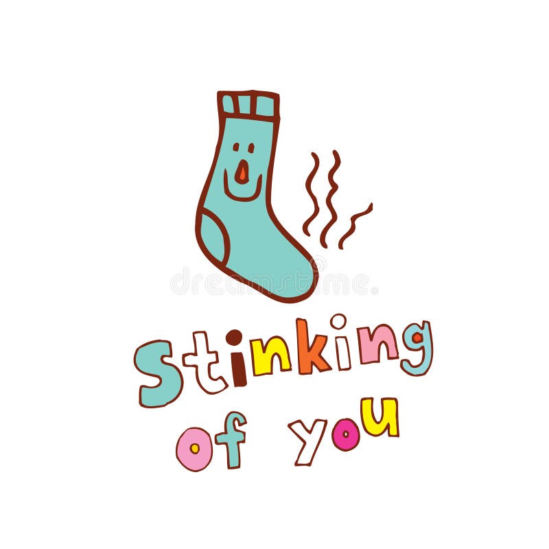 Stinking of you stock vector. Illustration of smelly - 98191639