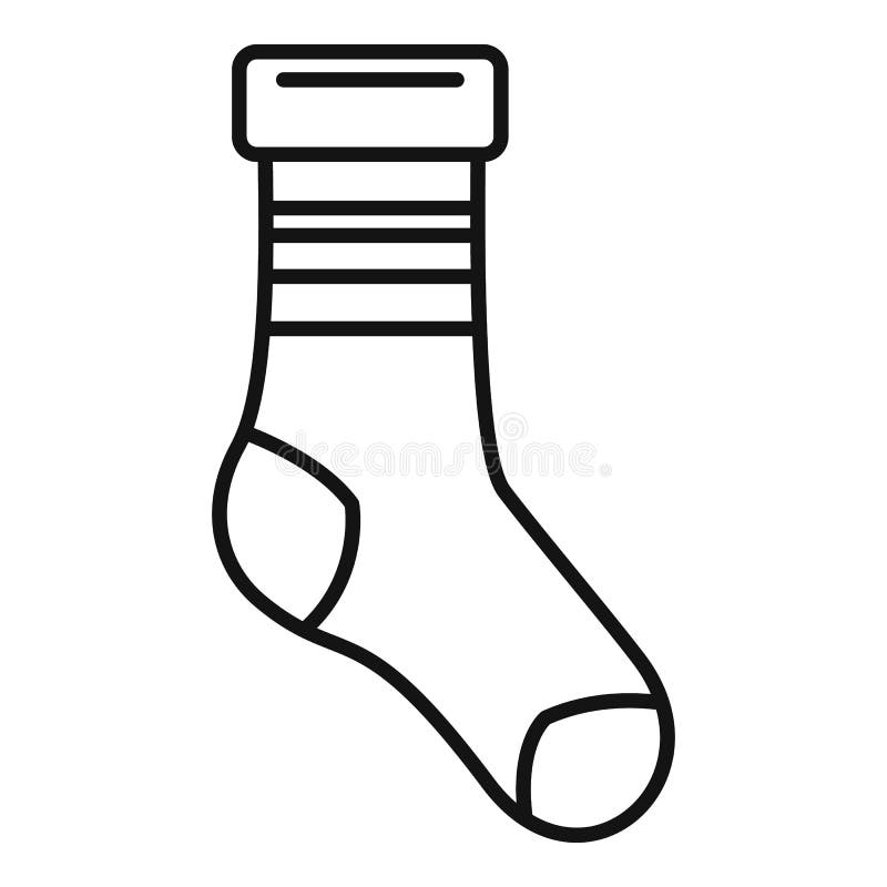 Stinky Sock Icon Outline Vector. Cute Line Sock Stock Vector ...