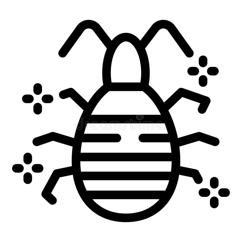 Stinky Striped Bug Crawling Spreading Disease Icon Stock Illustration ...