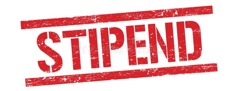 STIPEND Text on Red Vintage Lines Stamp Stock Image - Image of sign ...
