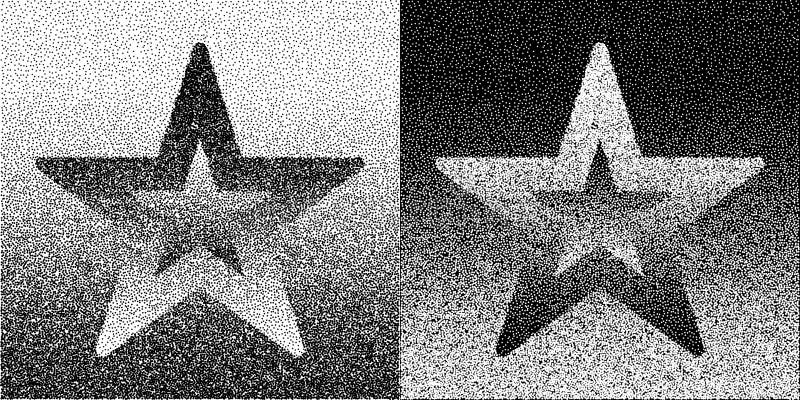 Stipple Effect Star As Icon or Background. Abstract Vector with Dots As ...