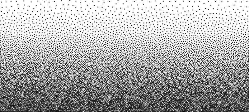 Stipple Gradient Background. Black Ink Dots on a White Background ...