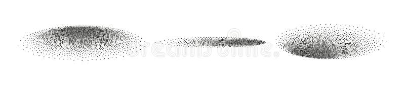 Stipple Gradient Oval Shadow Circle. Shadow Effect Texture Ball Dot ...