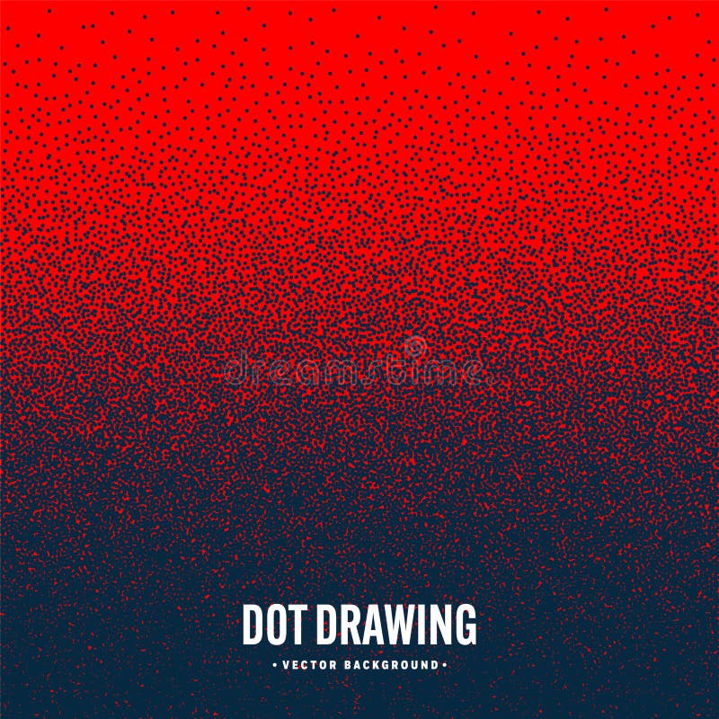 Stipple Pattern, Red Dotted Geometric Background. Stippling, Dotwork ...
