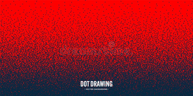 Stipple Pattern, Red Dotted Geometric Background. Stippling, Dotwork ...