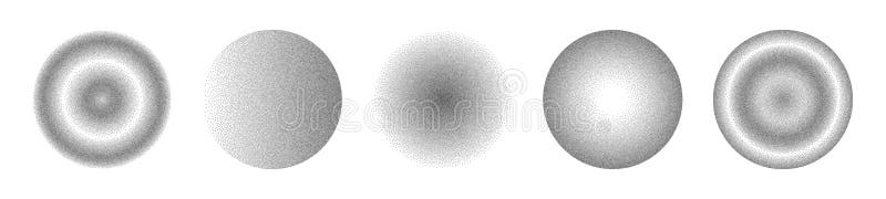 Stipple Shading Sphere - Dot and Grain Work Stock Illustration ...