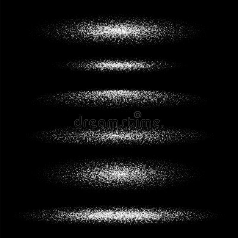 Stipple Shadows Set, Dotted Design Elements. Fading Gradient. Stippling ...