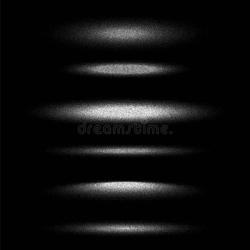 Stipple Shadows Set, Dotted Design Elements. Fading Gradient. Stippling ...