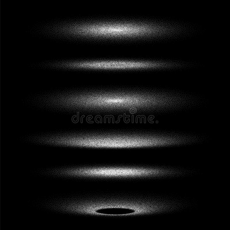 Stipple Shadows Set, Dotted Design Elements. Fading Gradient. Stippling ...