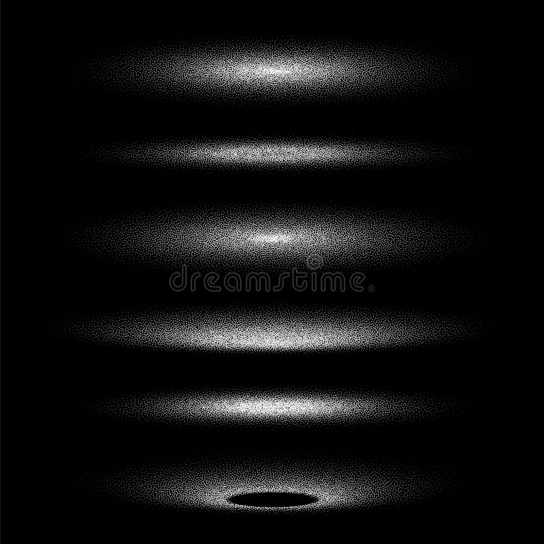 Stipple Shadows Set, Dotted Design Elements. Fading Gradient. Stippling ...