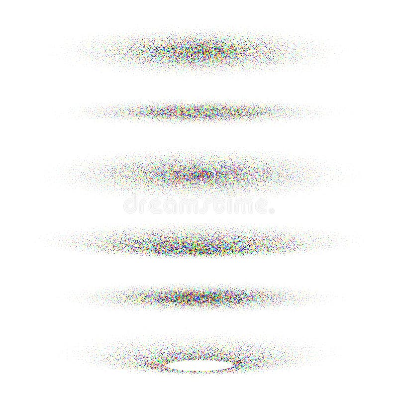 Stipple Shadows Set, Dotted Design Elements. Fading Gradient. Stippling ...