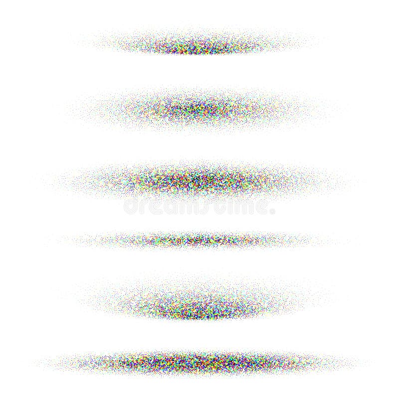 Stipple Shadows Set, Dotted Design Elements. Fading Gradient. Stippling ...