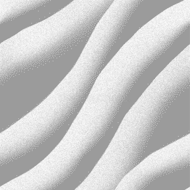 Stipple Wave Seamless Pattern on White Background. Dotwork Gradient ...