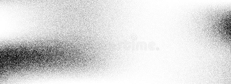 Stippled Grain Gradient Texture. Black Dotted Noise Background. Rough ...