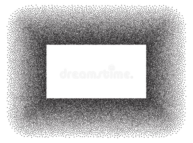 Stippled Rectangular Frame Vector Dotted Illustration Stock Vector ...