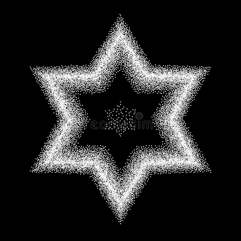 Stippled six-pointed star stock vector. Illustration of hexagram ...