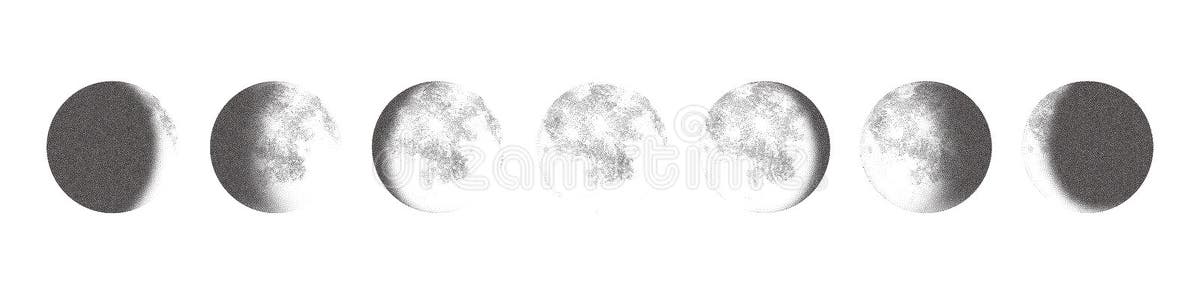 Stippling Moon Stock Illustrations – 161 Stippling Moon Stock ...
