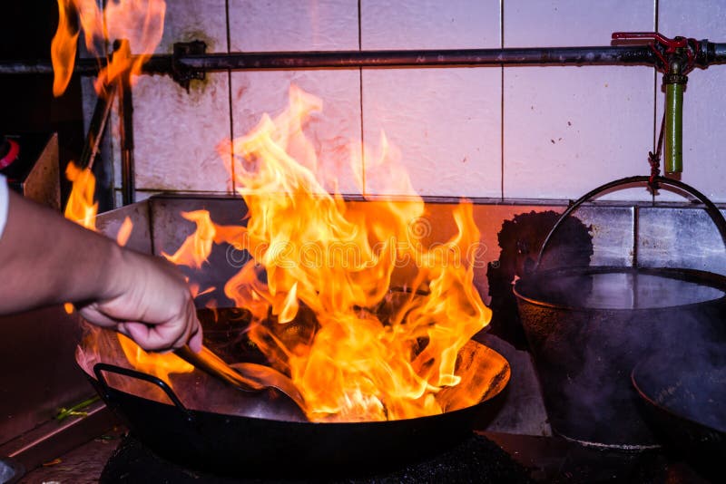 Stir fire very hot stock image. Image of closeup, professional - 32073949