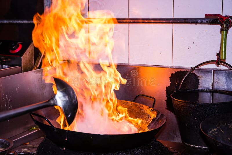 Stir fire very hot stock image. Image of closeup, professional - 32073949