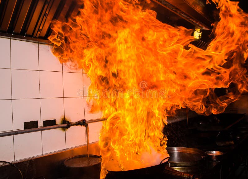 Stir fire very hot stock image. Image of closeup, professional - 32073949