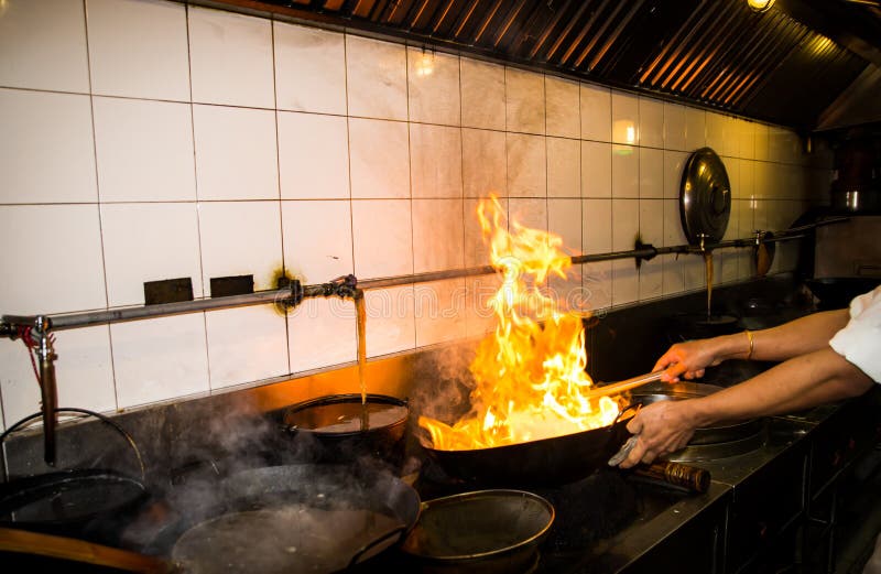 Stir fire very hot stock image. Image of closeup, professional - 32073949