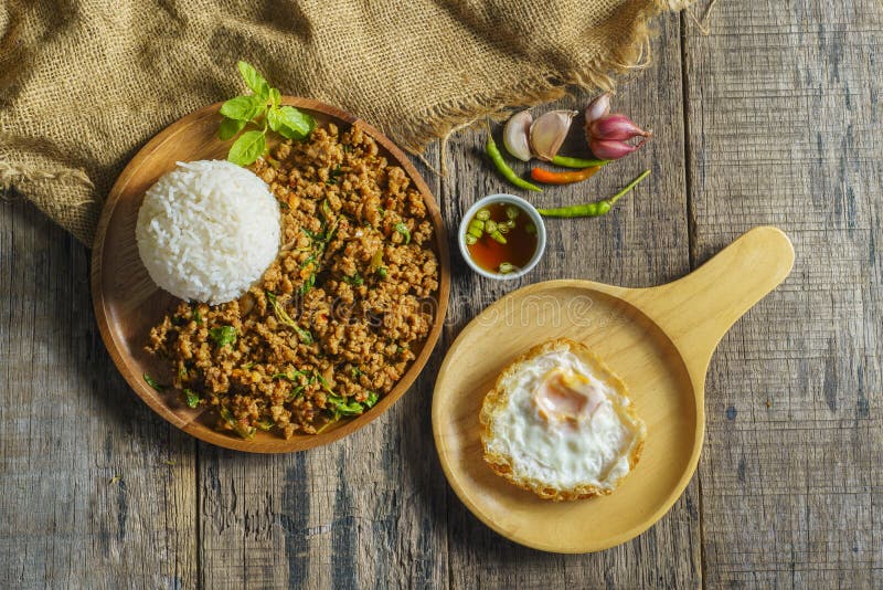 Stir Fried Basil stock photo. Image of breakfast, basil - 244938842