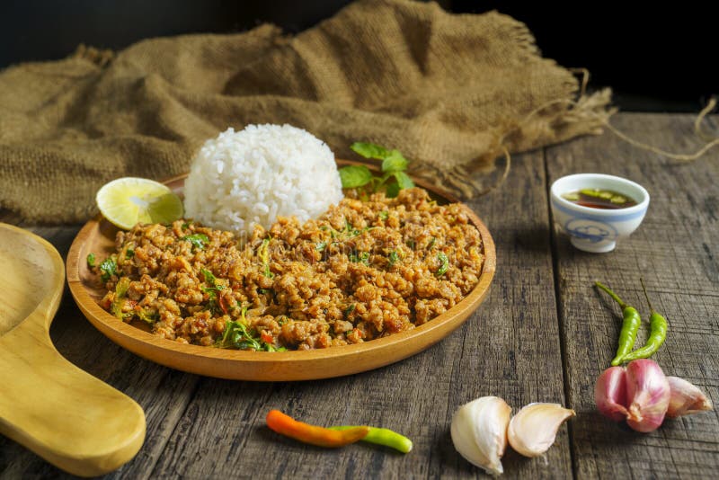 Stir Fried Basil stock photo. Image of jasmine, asian - 244938870