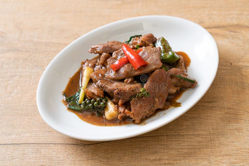 Stir-Fried Black Pepper with Duck Stock Image - Image of asian, bowl ...
