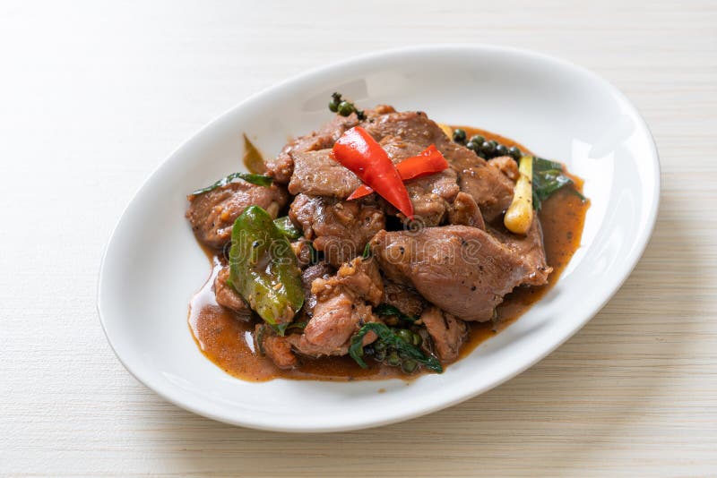 Stir-Fried Black Pepper with Duck Stock Image - Image of cuisine ...