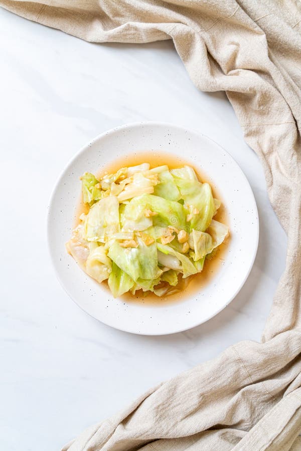 Stir-Fried Cabbage with Fish Sauce Stock Photo - Image of fish, asian ...