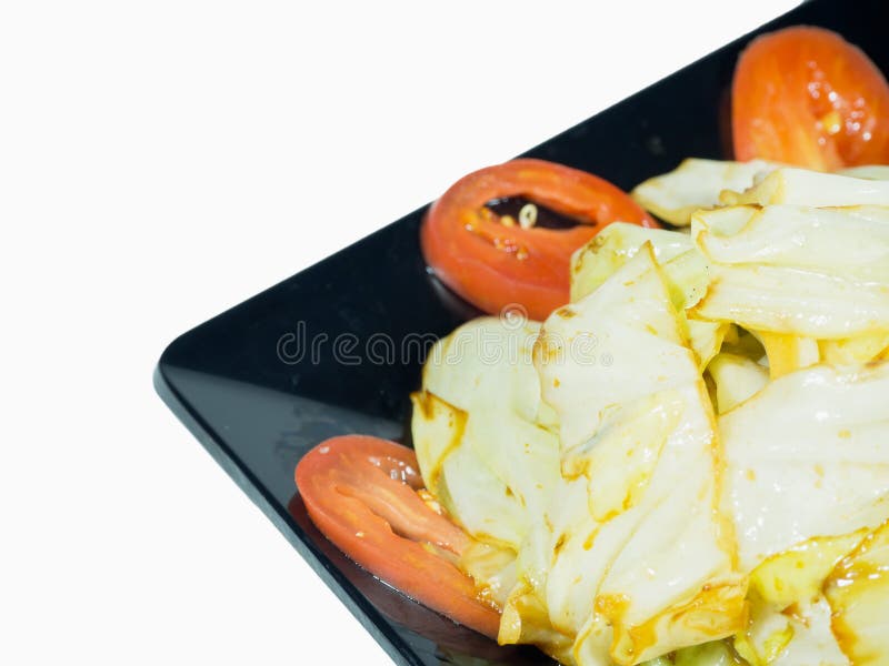 Stir-fried Cabbage with Fish Sauce Stock Photo - Image of delicious ...