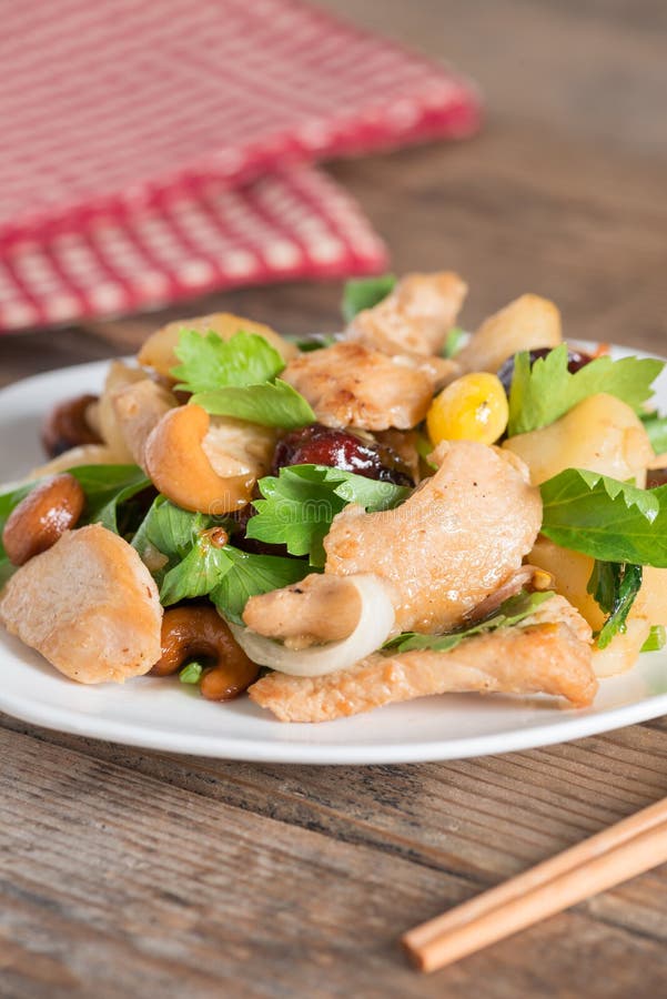 Stir-Fried Chicken with Cashew Nuts. Stock Image - Image of meal ...