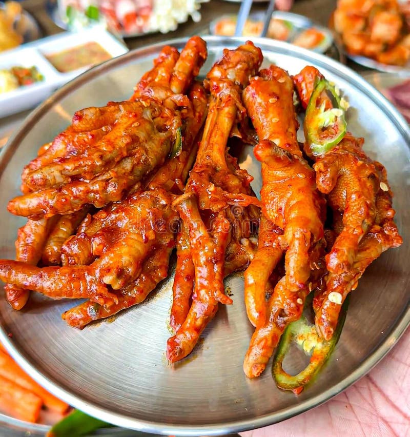 Stir-fried Chicken Feet with Chilli Stir-fried Chicken Feet Stock Photo ...