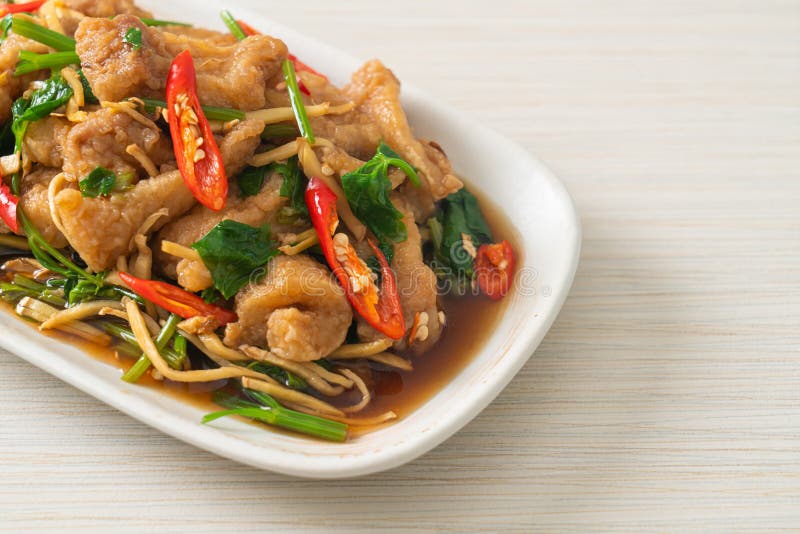 Stir Fried Fish with Chinese Celery Stock Photo - Image of asia, pepper ...