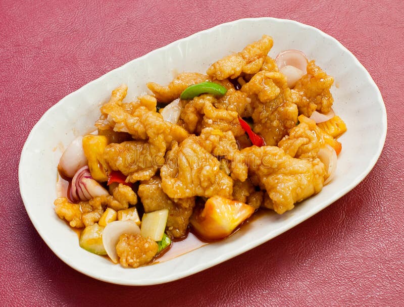 Stir-fried Fish with Colorful Vegetables, Stock Image - Image of green ...