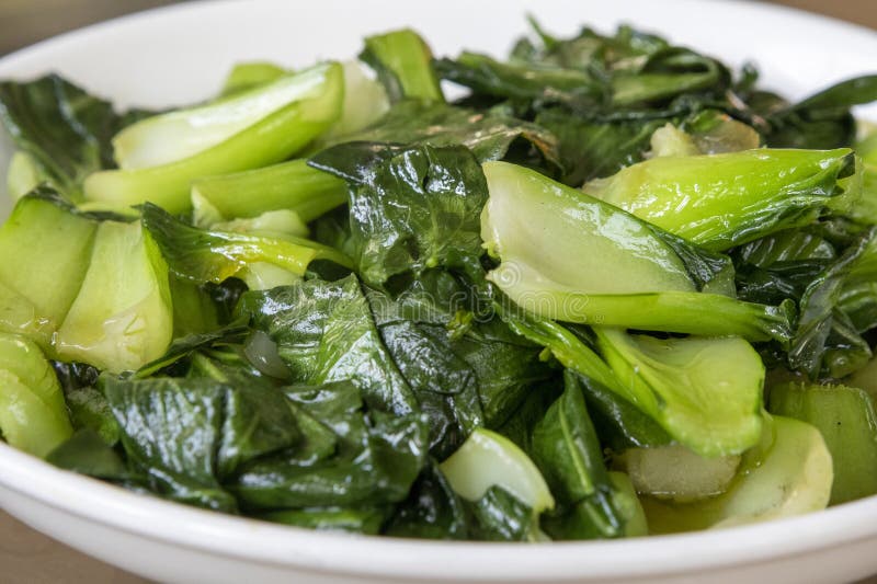 Stir Fried Green Vegetable in a Plate Stock Image - Image of chinese ...