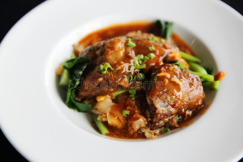 Stir Fried Instant Noodle with Pork Ribs Stock Image - Image of fried ...