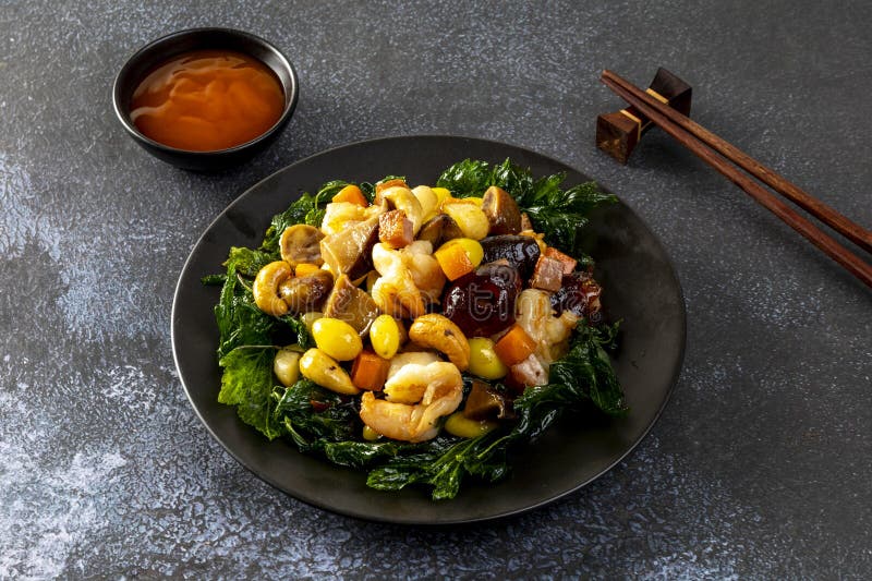 Stir Fried Mixed Chinese Fruits and Nuts Stock Image - Image of stir ...