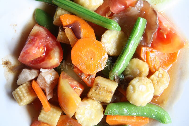 Stir-fried Mixed Vegetables Stock Image - Image of close, green: 25376555