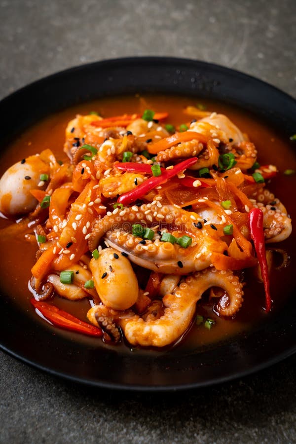 Stir-fried Octopus or Squid with Korean Spicy Paste (osam Bulgogi Stock ... Stir-fried Octopus or Squid with Korean Spicy Paste (osam Bulgogi Stock ...