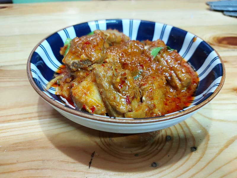 Stir-fried Pork Ribs with Spicy Curry Paste Stock Image - Image of ...