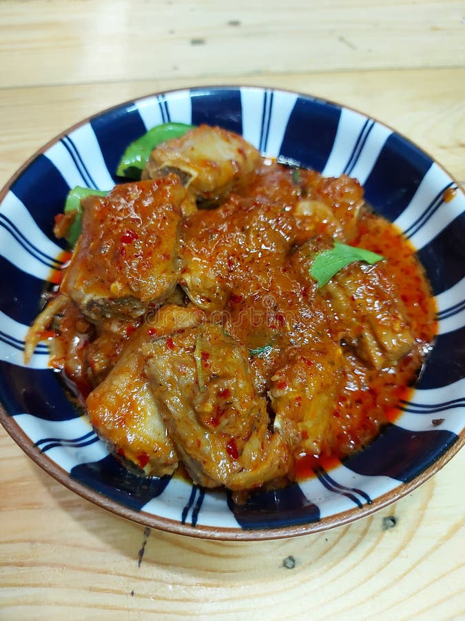 Stir-fried Pork Ribs with Spicy Curry Paste Stock Photo - Image of pork ...