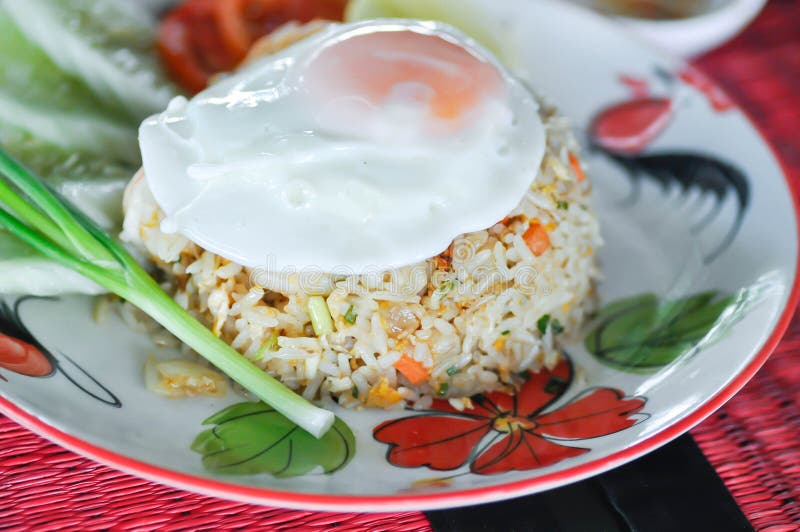 Stir Fried Rice or Fried Rice with Egg Stock Image - Image of stirfry ...
