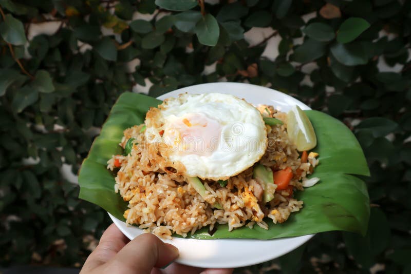 Stir Fried Rice or Fried Rice with Egg Stock Photo - Image of rice ...